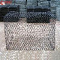 China 80*100*2.7mm Hot Dip Galvanized PVC Hexagonal Woven Wire Mesh Gabion Boxes Stone Basket for sale