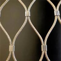 China 304 Stainless Steel Cable Mesh Inter Woven Mesh Diamond Wire Rope Mesh For Patio for sale