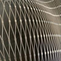 China Custom Bird Aviary Enclosure 316 Stainless Steel Wire Rope Mesh Woven Zoo Mesh Size 50*50mm for sale