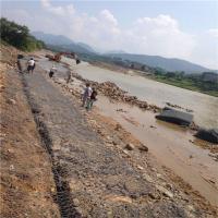 China 4.0*1.0*1.0 Size Rock Gabion Netting Galvanized Gabion100X120mm Mesh Galfan And PVC Coated for sale