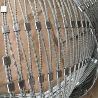 China Flexible Stainless Steel Wire Rope Mesh Ferrule 7x7 7x19 Structure Zoo Animal Enclosure Mesh for sale