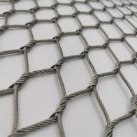 China Stainless Steel Dia 2mm Mesh 60x60mm Flexible Diamond Shape Wire Rope Mesh For Zoo Net for sale