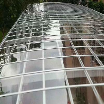 China Transparent PC Solid Balcony Cover Sheet Polycarbonate Shingles Traditional FRP clear Roof for Outdoor House Building Material for sale