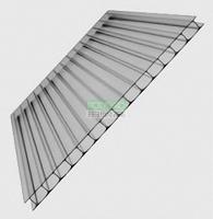 China Transparent Polycarbonate Hollow Sheet , Polycarbonate Greenhouse Roofing Sheets for sale