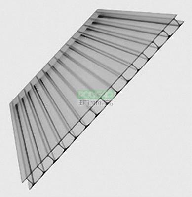 China Transparent Polycarbonate Hollow Sheet , Polycarbonate Greenhouse Roofing Sheets for sale