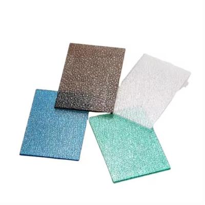 China Diamond Embossed Polycarbonate Sheet 2mm 3mm 5mm PC Embossed Sheet for sale