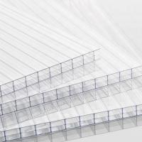 China Anti UV 4mm 6mm 8mm 10mm Clear Alveolar Policarbonato Sheet , Hollow Poly Carbonate Panel for sale