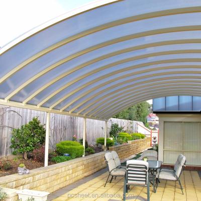 China Custom Clear Polycarbonate Sheet Awning Canopy for Sunshade and Pavilion Roof Certificate Foshan of Guangdong for sale