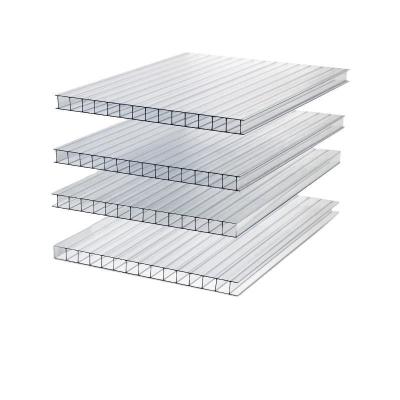 China Hot Sale 10mm Thickness High Compact Two Layer Hollow Polycarbonate Sheet Twin Wall Polycarbonate Sheet for sale