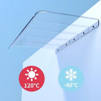 China Clear Polycarbonate Door Canopy PC Plastic Sun Shade Awning for sale