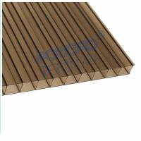 China 6mm Brown POLYGAO Polycarbonate 2-wall Sheet All-season Performance Fire Resistant Hail Proof Polycarbonate Sheet for sale