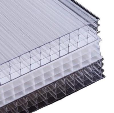 China Polycarbonate Plastic Roofing Sheets 2100mm Width Twin Wall PC Hollow Sheet For Greenhouse for sale