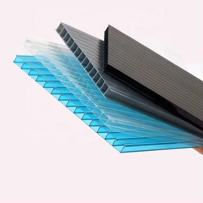 China 8MM 10MM 12MM Polycarbonate Cellular Roof Panel Material Transparent Polycarbonate Hollow Sheet for Greenhouse for sale