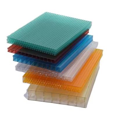 China 4mm 6mm 8mm Thick Twin Wall PC Hollow Sheet Polycarbonate Sheet for Roofing/Greenhouse Modern Design OEM/ODM for sale