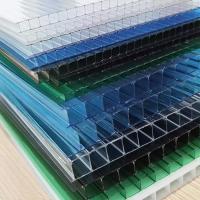 China 8mm 10mm Four Layers Twin Wall Plastic Transparent Hollow Sun Sheet Circular Edge Polycarbonate Panels for Window Greenhouse for sale