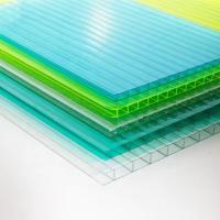 China Clear 2mm 4mm 6mm UV Twin Wall Anti Scratch Plastic Polycarbonate Sheets 2mm Twin Wall Polycarbonate Sheets for sale