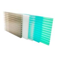 China Twinwall Multiwall Polycarbonate Sheet 10mm 8mm Transparent Circular Edge Sun / PC hollow Sheets for sale