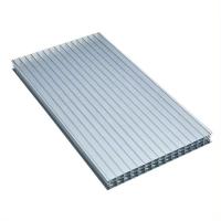 China Anti UV Coating Soundproof Transparent Double Wall Polycarbonate Sheet Clear Polycarbonate Hollow Sheet for Roofing Sound Proof for sale