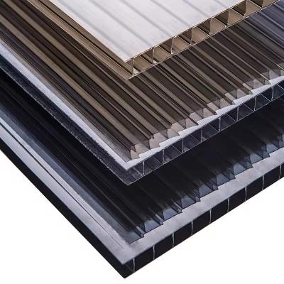 China Hollow PC Polycarbonate Plastic Hollow Cross Section Roof Roofing Sheet Extrusion Making Mac for sale