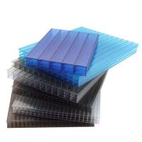 China 5mm 10mm Multiwall Panels Sun Shade Polycarbonate Hollow Sheet for Car Shelter 5mm Twin Wall Hollow Polycarbonate Sheet for sale