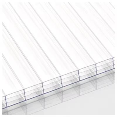 China 5mm 10mm Multiwall Panels Sun Shade Polycarbonate Hollow Sheet for Car Shelter 5mm Twin Wall Hollow Polycarbonate Sheet for sale