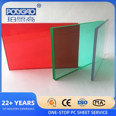 China POLYGAO 10 Years Warranty 4x8 Sheet Plastic Polycarbonate Roll Clear Panel 10mm Polycarbonate solid sheet Greenhouse for Sale for sale