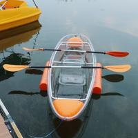 China Factory Customized PC Sun Panel Polycarbonate Boat Unsinkable Transparent Canoe Impact-resistant Clear PC Boat for sale