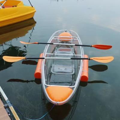 China Factory Customized PC Sun Panel Polycarbonate Boat Unsinkable Transparent Canoe Impact-resistant Clear PC Boat for sale