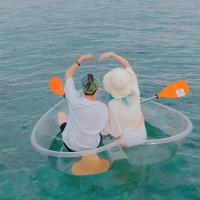 China PC Sheets Polycarbonate Clear Canoe Scratch Resistant Polycarbonate Clear Boat Double Seats Fishing Kayak OEM Design for sale