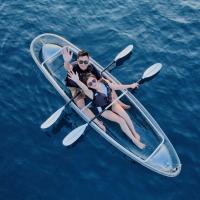 China PC Sheets Full Transparent Kayak Crystal Kayak Clear Bottom Boat Polycarbonate Material Portable Clear Kayak for Scenic Lakes for sale
