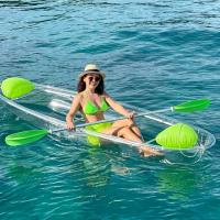 China Hot Sale PC Sheets Polycarbonate Transparent Boat Clear PC Kayak Canoe for Fishing Tourism 2-3 Person for sale