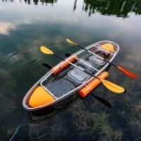 China OEM Design PC Sheets Clear Canoe Impact Resistant Polycarbonate Clear Bottom Boat for Water Sports for sale