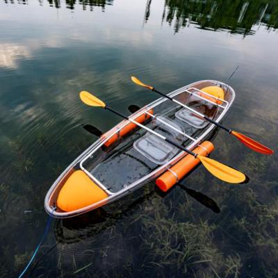 China OEM Design PC Sheets Clear Canoe Impact Resistant Polycarbonate Clear Bottom Boat for Water Sports for sale