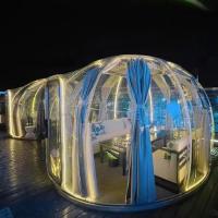 China Modern Tiny Polycarbonate Bubble House with Bathroom EPS Shaped Transparent Dome House for sale
