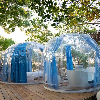 China 360° Transparent PC Dome House Glamping Starry Sky Room, UV380 Coated Polycarbonate Igloo for Hotel Resort for sale