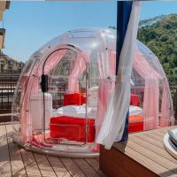 China 3-8m Transparent Polycarbonate Spherical House Outdoor Camping Starry Sky Room Hotel Bubble House Manufacturer Wholesale for sale