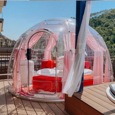 China 3-8m Transparent Polycarbonate Spherical House Outdoor Camping Starry Sky Room Hotel Bubble House Manufacturer Wholesale for sale