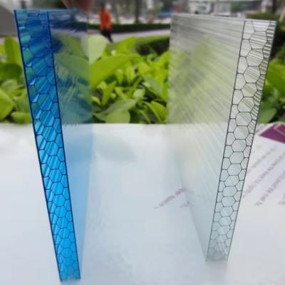 China Weatherproof PC Honeycomb Sheet Impact Resistant Thermal Insulation for Skylight Walkway for sale