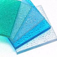 China Customized by Guangdong Manufacturer Diamond Embossed Polycarbonate Sheet 3mm PC Embossed Panel for Shower Door for sale
