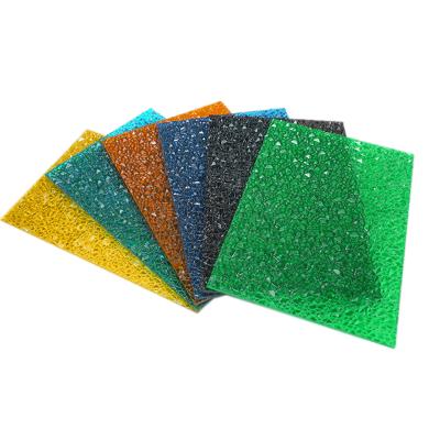 China Waterproof Fire Retardant Polycarbonate Corrugated Embossed Sheet Greenhouse Roofing Material 6mm Thickness for sale