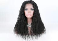 China 20 Inch Kinky Curly Human Hair Full Lace Wigs Full Swiss Lace With Stretch From Ear To Ear for sale