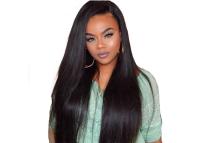 China Black Long Straight Full Lace Front Wigs Human Hair Without Shedding Or Tangling for sale