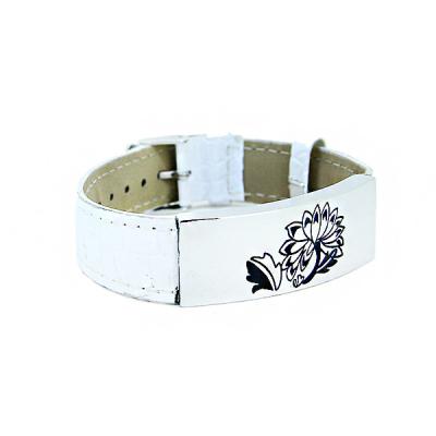 China Europ American Fashion Trendy Stainless Steel Geniune PU Leather Bracelet Bangle LBL35 for sale