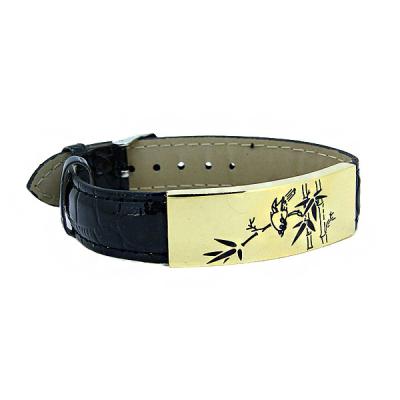 China Europ American Fashion Trendy Stainless Steel Geniune PU Leather Bracelet Bangle LBL45 for sale