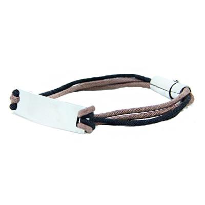 China Europ American Fashion Trendy Stainless Steel Geniune PU Leather Bracelet Bangle LBL93 for sale