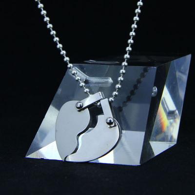 China New Fashion Valentines Holiday Lovers Couples Stainless Steel Necklace Pendants LPL21 for sale
