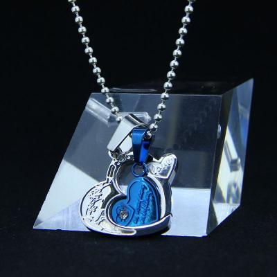 China New Fashion Valentines Holiday Lovers Couples Stainless Steel Necklace Pendants LPL09 for sale