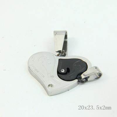 China New Fashion Valentines Holiday Lovers Couples Stainless Steel Necklace Pendants LPL30 for sale
