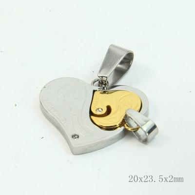 China New Fashion Valentines Holiday Lovers Couples Stainless Steel Necklace Pendants LPL29-3 for sale