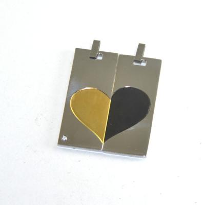 China New Fashion Valentines Holiday Lovers Couples Stainless Steel Necklace Pendants LPL34 for sale